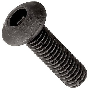 Class 12.9 Alloy Steel Socket Cap Screw, Black Oxide Finish, Button Head, Internal Hex Drive, Meets ISO 7380, 14mm Length, Fully Threaded, M5-0.8 Metric Coarse Threads, Imported (Pack of 100)