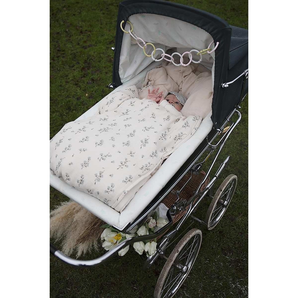 BIBS Loops 12-Pack, BPA Free, Made in Denmark, OneSize (0-36 Months), Cloud/Baby Blue/Petrol