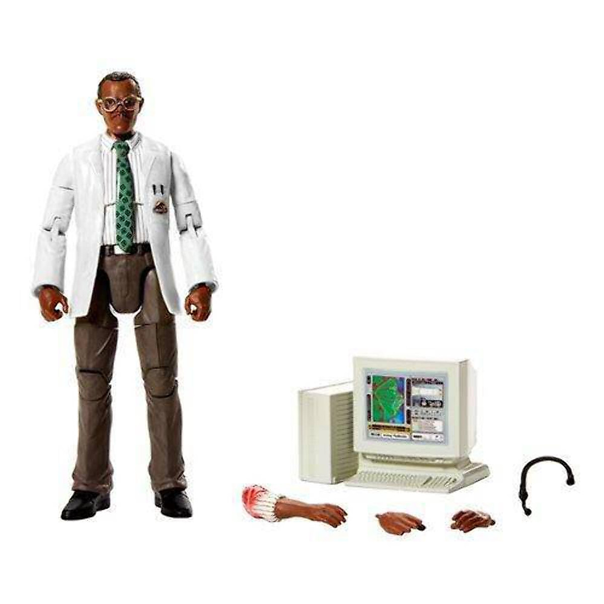 Mattel Jurassic World Toys Amber Collection Ray Arnold 6-in Action Figure with Movie-Inspired Removable Arm, Headset, & Computer Piece Accessory, Collectible Gift for 8 Years Old & Up