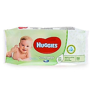 Huggies Baby Wipes 56Ct Refill Natural Care Pack of 3 (168 in Total)
