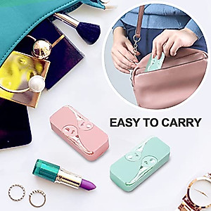 Portable Dental Floss Picks Refillable Dispenser,Travel Reusable Glide Floss Pink Case Toothpick Flosser Sticks Holder for Teeth Cleaning,Purse,Bathroom,Adults,Braces,Kids,Personal Care Products,Car