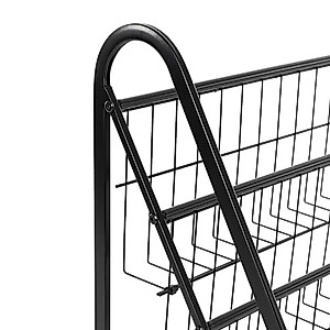 JAJADAH Kids Bookshelf, Large Black Bookcase, Large Capacity Books Toys Organizer for Studio/Den/Craft Room & Mailroom (Black)