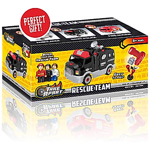 Liberty Imports Take Apart Toy Set, Build Your Own Vehicle with Drill, Sounds & Lights, Buildable STEM Learning Construction Kit for Toddlers, Kids, Boys (SWAT Truck)