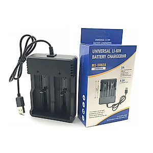 3.7V Lithium Battery Charger Dual Slot Smart USB Charger 26650 21700 Charger 18650 Charger