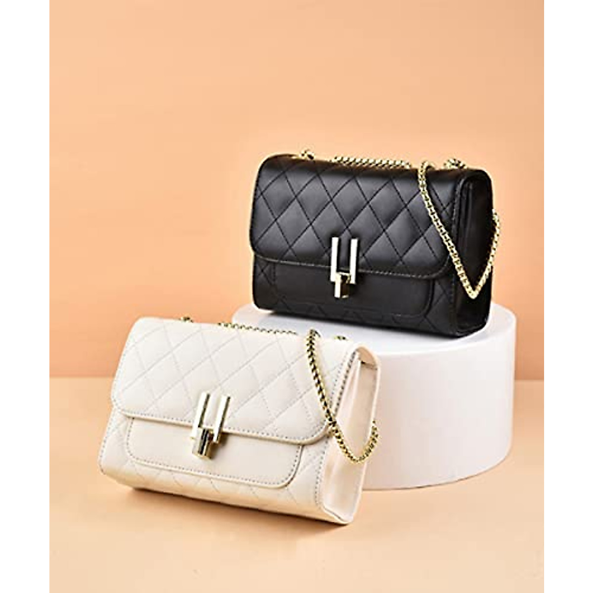 YXBQueen Women's Crossbody Handbags white Purses and Handbags Quilted Chain Purse Small Satchel Handbags