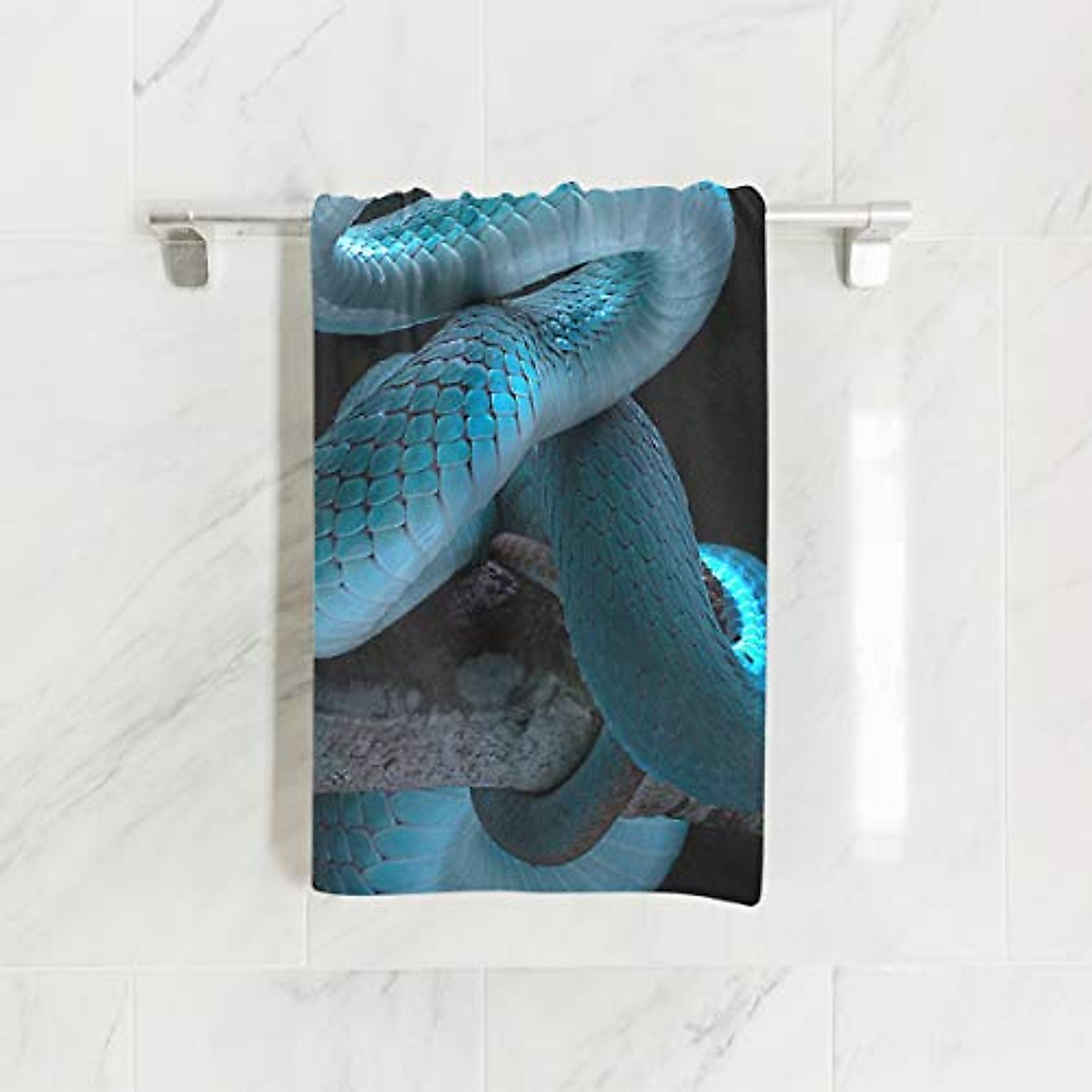 ALAZA Microfiber Gym Towel Snake, Fast Drying Sports Fitness Sweat Facial Washcloth 15 x 30 inch