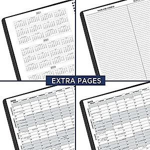 2022 monthly Planner & Appointment Book By At A Glance - Large 9" x 11" - Black - Professional Spiral Bound Annual 15 Month Schedule Calendar For Women And Men 70-950