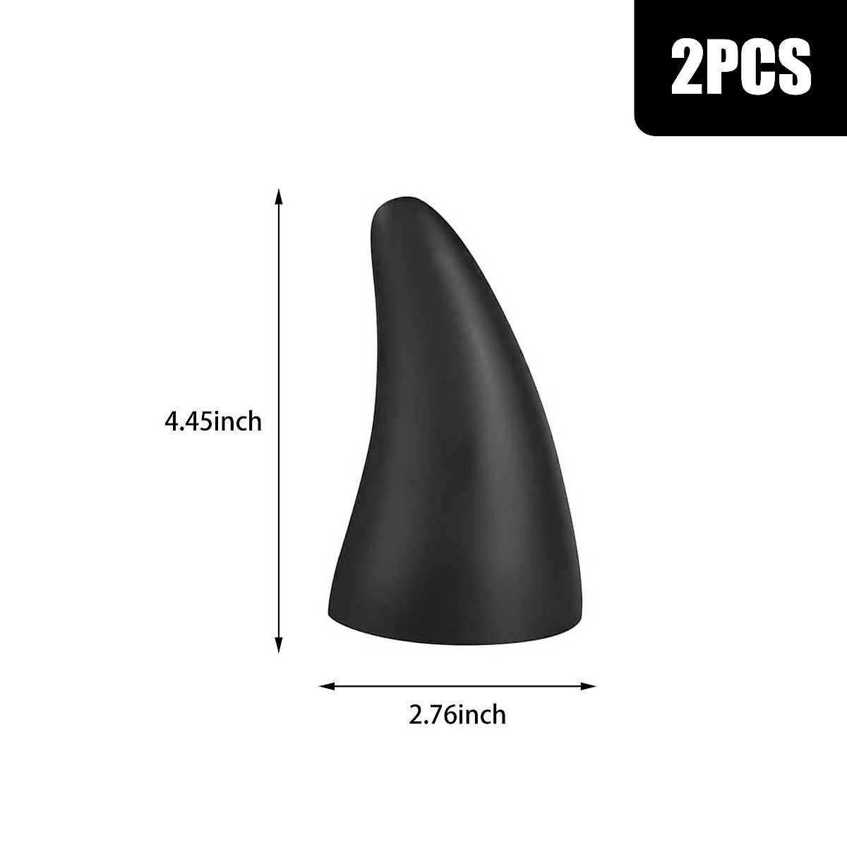 Fogfar 2 PCS 3D Devil Horns Sticker, Car Roof Sticker, Bumper Decor Anti Collision, Halloween Car Decorations, Fit for Car Truck Helmet Motorcycle (Black)