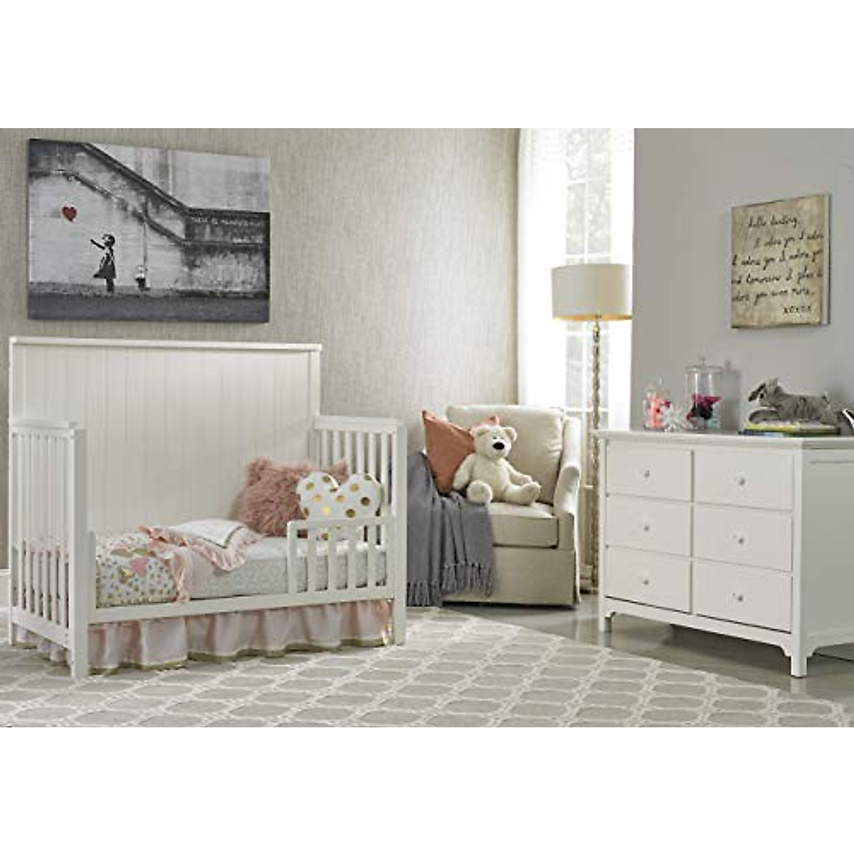 Ti Amo Toddler Guardrail, 50", Frost White