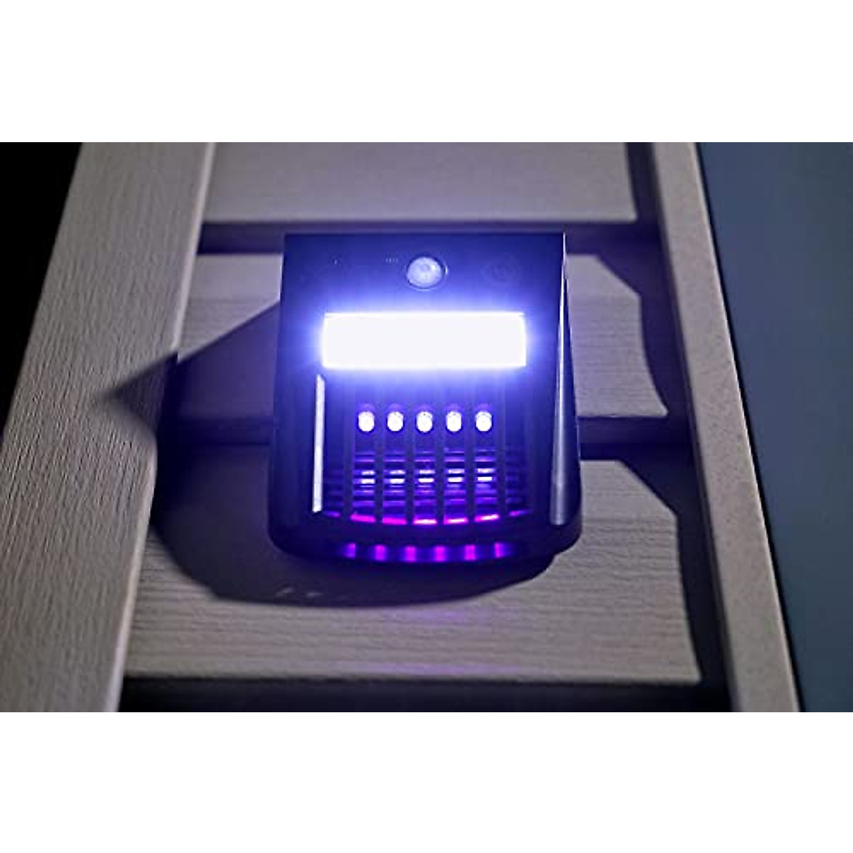 PIC 2-in-1 Solar Bug Zapper and Motion Sensor LED Light, Outdoor Electric Insect Killer, Mosquito Fly Zapper Trap for Outdoor Use