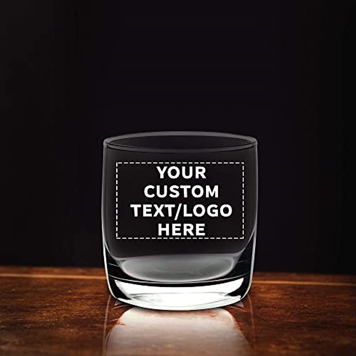 Custom Whiskey Glasses 10 oz Set of 10, Personalized Bulk Pack - Heavy Base Old Fashioned Glass, Perfect for Scotch, Bourbon, Whiskey, Cocktail - Clear