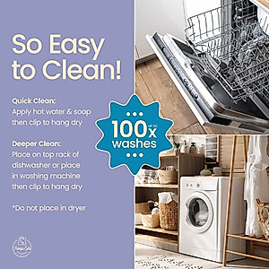 Harps&Seb 6-Pack, Reusable Swedish Dishcloths,Super Absorbent Washable Swedish Dish Towels with Convenient Hanging Clips, No Odor, Biodegradable, Non-Scratch Reusable Paper Towels