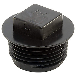 Caplugs TPN-1-F – TPN Series – Square Head Threaded Plugs with Flange, 15 Pack, High-Density Polyethylene (PE-HD), Black, to Plug NPT Thread Size 1/8 – 27, Oil & Heat Tolerant (ZTP1F1KA1)
