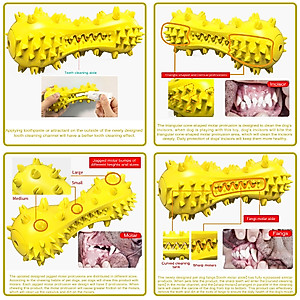 Durable Squeaky Dog Toys for Aggressive Chewers, Tough Rubber Dental Chew Dog Toys for Large Medium Small Breed (Color : Blue)