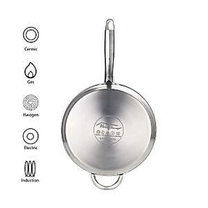 Heim Concept Cookware Set W-001 12-Piece Stainless Steel Pots and Pans Set, Kitchen Cooking Set with Glass Lid