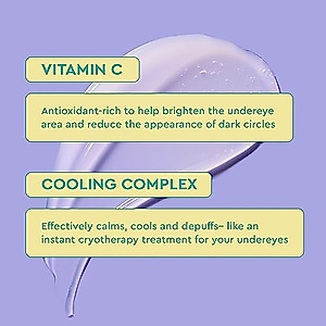 BYOMA De-Puff + Brighten Eye Gel - Lightweight Gel Eye Cream for Dark Circles, Puffiness & Wrinkles - Under Eye Cream With Hyaluronic Acid & Vitamin C - Barrier Repair Skincare - 0.68 fl. oz