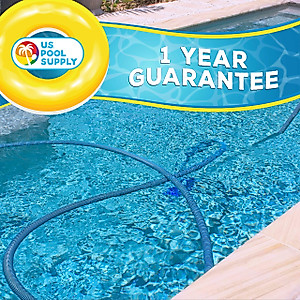 U.S. Pool Supply Flexible 12" Weighted Pool Vacuum Head with EZ Clip Handle - Connects to Standard 1-1/2" & 1-1/4" Vacuum Hose & 1-1/4" Poles