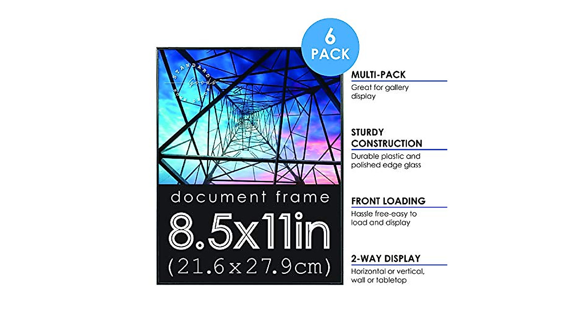 Standard Goods 8.5x11 Document Frame 6-Pack