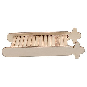 iplusmile 2pcs Hamster Climbing Ladder Hamster Wood Ladder Rat Chew Rat Ladder Hamster Cage Accessories Hamster Toys Cage for Guinea Pigs Wood Ladder Toy Wooden Sports Chinchilla Cage