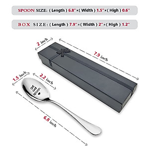 Get Well Spoon,Funny Engraved Stainless Spoon,Coffee/Tea/Ice Cream/Dessert/Cereal Spoon for Women Men，Get Well Soon Gift Idea,Recovery Gift,Encouragement Gift,Friendship Gift