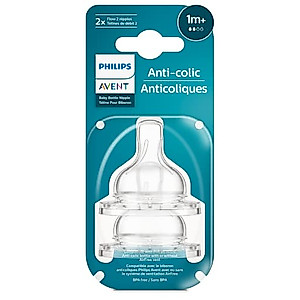 Philips Avent Anti-Colic Baby Bottle Flow 1 Nipple, 2pk, SCY761/02