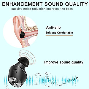 Foam Ear Tips for Sennheiser Momentum True Wireless2 Replacement Tips Sennheiser Earbuds Momentum CX400BT CX True Wireless Fit Case 3 Pairs LMS Black