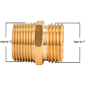 M MINGLE Garden Hose Adapter, 3/4 Inch GHT to 3/4 Inch NPT Brass Connector, with Extra 8 Washers