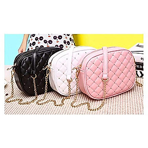 H HANBELLA - A FASHION TRENDY COLLECTION. FOREVER. - Small Pink Crossbody Purse and Handbags for women and Teens - Cute Shoulder Messenger Bags Satchels with Gold Chain for Ladies and Girls