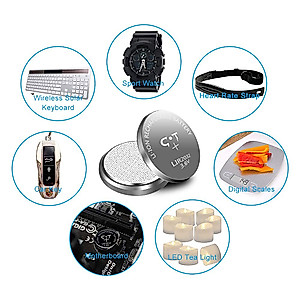 CT-ENERGY LIR2032 Rechargeable Batteries 6 Pack for Airtag 3.6V Rechargeable 2032 Button Battery for Car Remote Key Replace 3V CR2032 ML2032