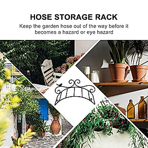 YARNOW 2pcs Tube Bracket Yard Bird Pipe Pressure Patio Nozzles Tools Mounted- with Vintage Keep Car Black Hook Accessory Wire Garden Metal Organizer Antique Inch Mount Your Washer Water