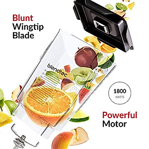 Blendtec Professional 800 Blender with WildSide+ Jar (90 oz), Sealed Sound Enclosure, Industries Strongest and Quietest Professional-Grade Power, 11-Speed Touch Slider, Self-Cleaning, Black