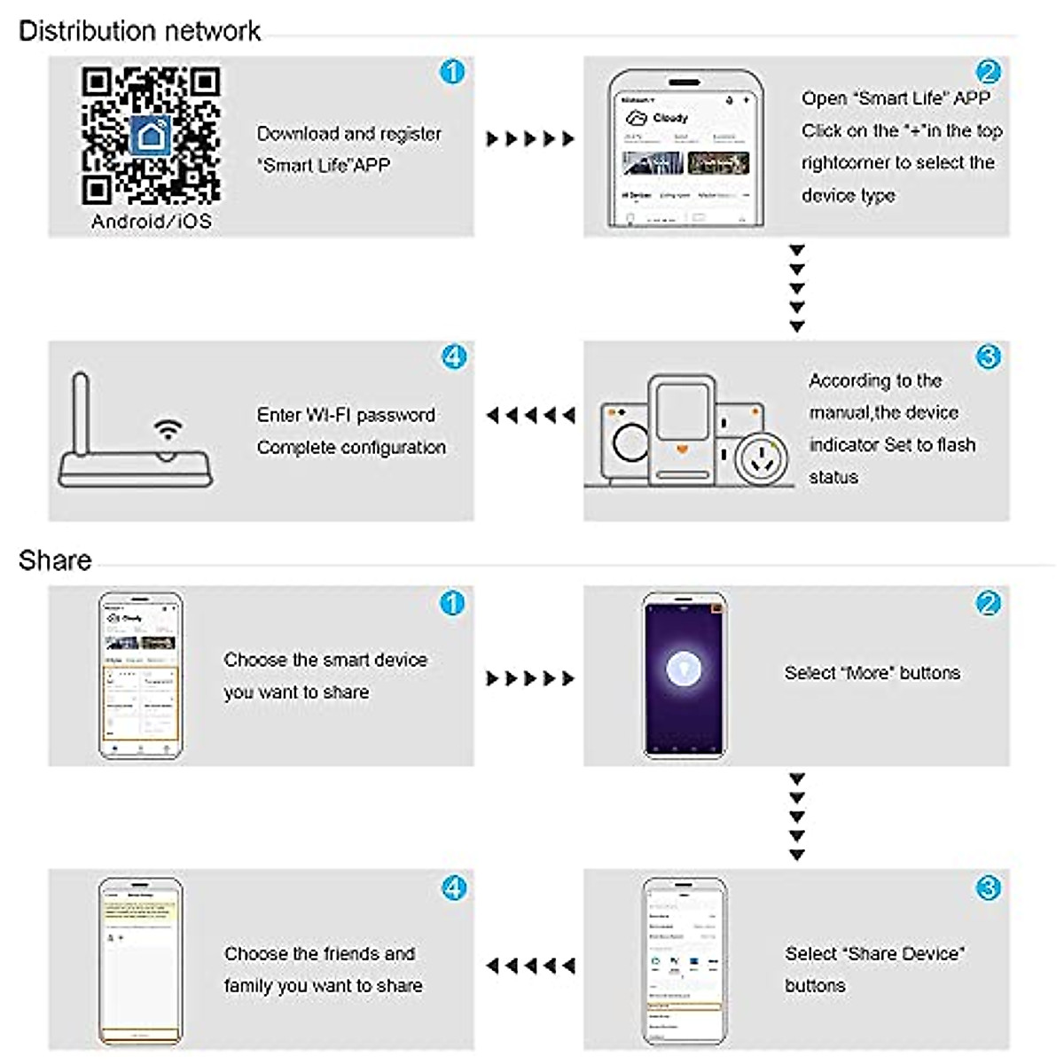 Smart WiFi Touch Switch Mobile Phone app Wireless Remote Control Wall lamp RF433 Glass Panel Supports Alexa & Google Home with LED Indicator Life/Tuya Application, Black, s010, 1way