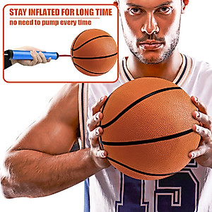 Sawowkuya 6 Pack Basketballs Official Size 7, Outdoor Basketball 29.5" for Men and Women, Indoor Basket Ball with Pump, Rubber Basketball Ball for Adult, Teen and Youth