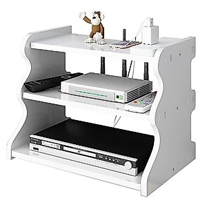Catekro Router Rack TV Set-top Box Wall-Mounted Storage Box Free Punch Home Living Room Put Wireless WiFi Shelf