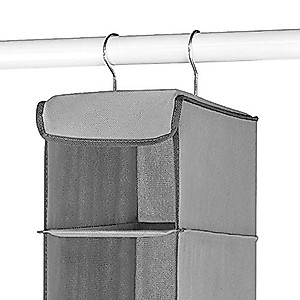 Whitmor Hanging Shoe Shelves - 8 Section - Closet Organizer - Grey