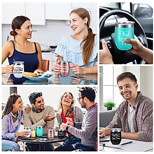 Employee Appreciation Gifts Wine Tumbler Team Gifts for Employee Thank You Gift for Coworker Women Men, 12 oz Wine Tumbler Insulated Stainless Steel Tumbler with Lid and Straw (Charming Style, 20 Pcs)