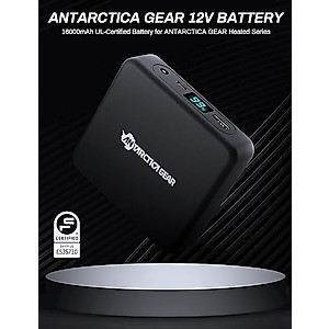 ANTARCTICA GEAR Portable Battery Power Bank 12V 16000mAh for Heated Jackets, Phone Battery Pack for Heating Coat