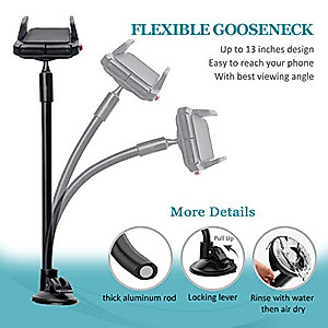 Newward Car Phone Mount, Universal Long Arm Windshield Handsfree Phone Holder for Car Compatible iPhone 14 Pro/13/12/11/Xs/XR/X/8 Plus, Galaxy S20/S10/S9/S9 /Note 10/S8, Huawei and More