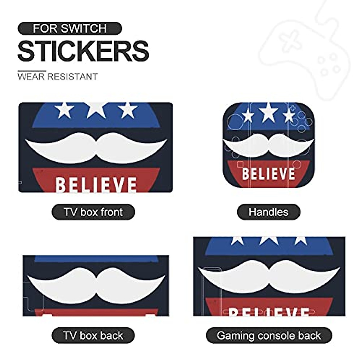 Team- Ted L-asso Afc- Rihmond- The skin of the switch controller-the whole body PVC sticker decal covers the skin of the switch controller-the delicate matte texture restores the feeling of bare metal