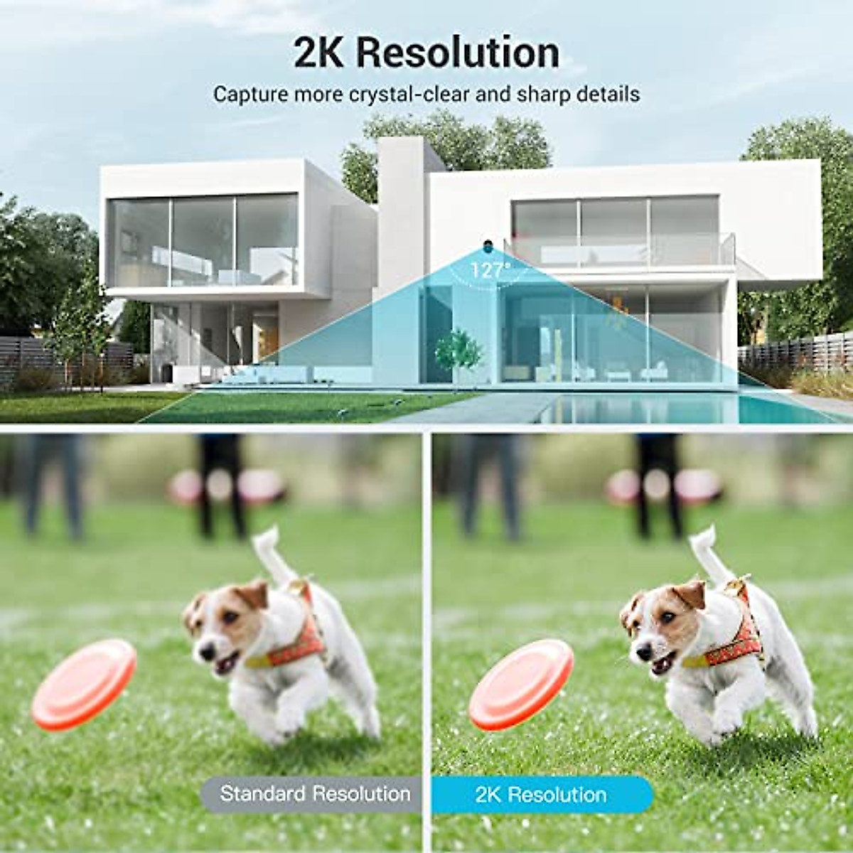 blurams 2K Solar Security Camera Wireless Outdoor, Cameras for Home Security Outside, Color Night Vision, PIR Human Detection, IP66 Weatherproof, 2-Way Audio, Compatible with Alexa/Google Assistant