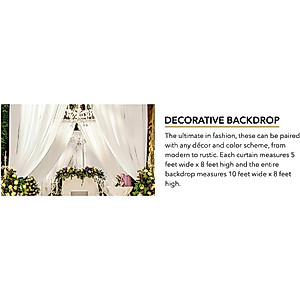 AK TRADING CO. 10 feet x 8 feet IFR Polyester Backdrop Drapes Curtains Panels with Rod Pockets - Wedding Ceremony Party Home Window Decorations - Lemon Yellow