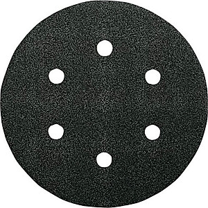 Bosch 2608605129 F355 Sanding Discs for Stone, Velcro Type, 6 Hole, 150mm, P320 Grit, Black, Pack of 5