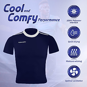 Vizari Velez Jersey for Men and Women | 100% Polyester Adult Soccer Goalie Jersey for Exceptional Performance Navy