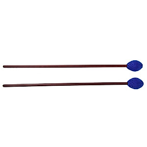 Buytra Medium Hard Yarn Head Keyboard Marimba Mallets with Maple Handle, Blue