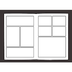 Blank Comic Book: Variety of Templates, 2-9 panel layouts, draw your own Comics