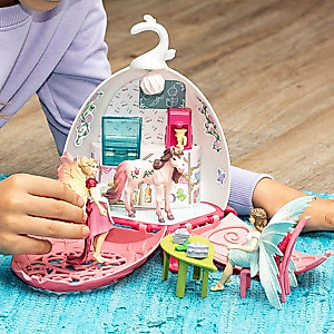 Schleich bayala, 14-Piece Playset, Fairy Toys for Girls and Boys Ages 5-12, Fairy Café Blossom Toy Set