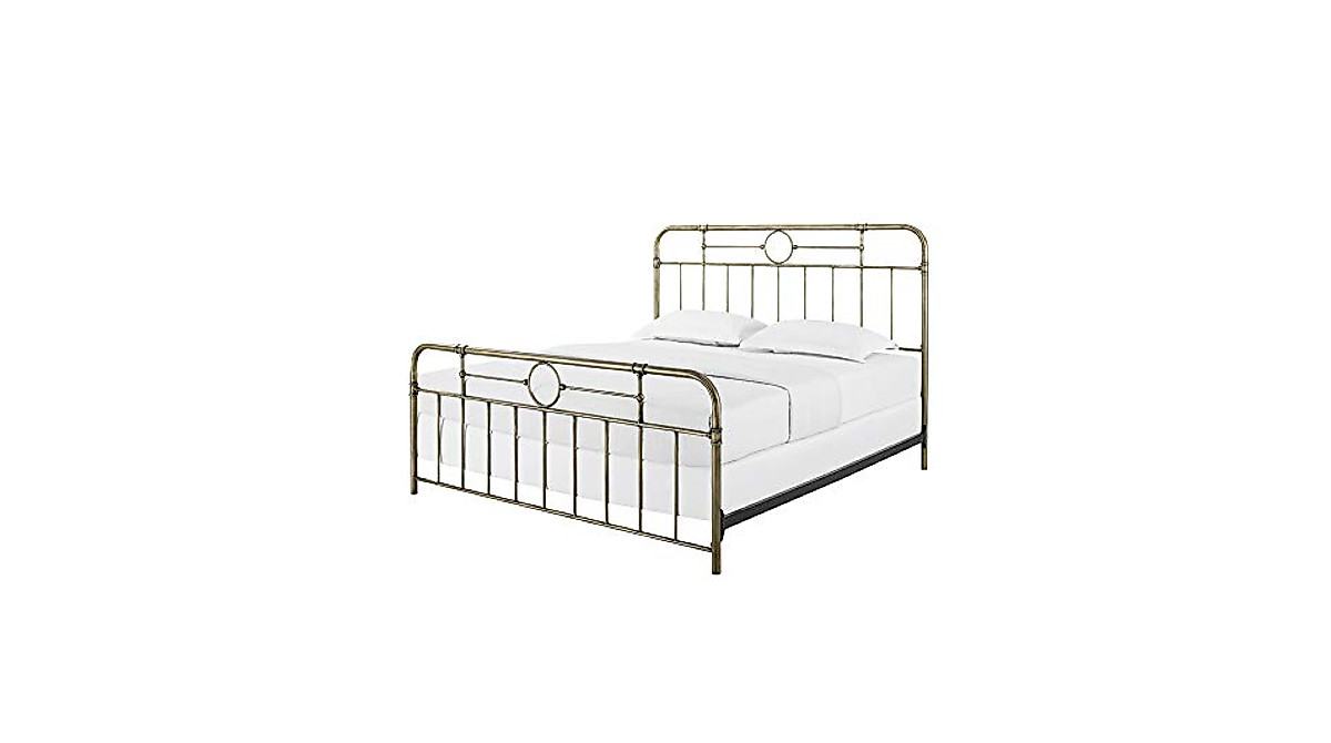 Vintage King Size Metal Bed Frame - Walker Edison