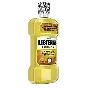 Listerine Original Oral Care Antiseptic Mouthwash with Germ-Killing Formula to Fight Bad Breath, Plaque and Gingivitis, 500 mL (Pack of 2)