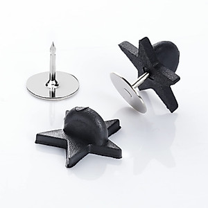 200pcs Black Rubber Pin Backs with 200pcs Blank Pins Star Shape Butterfly Clutch Tie Tacks Backings Pin Holder Keepers for Lapel Pins DIY Accessory