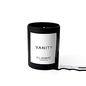 FLAMME Candle Co. Vanity | Tobacco & Vanilla Scent | 10 oz | 60 Hour Burn Time | Luxury Candle with Colored Wax | All Natural Soy